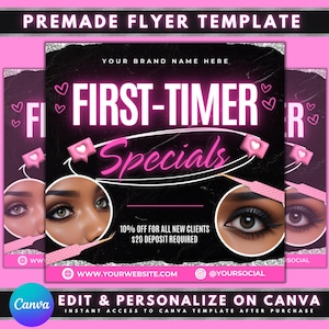 First Time Client Flyer, DIY Flyer Template Design, New Clients Flyer ...