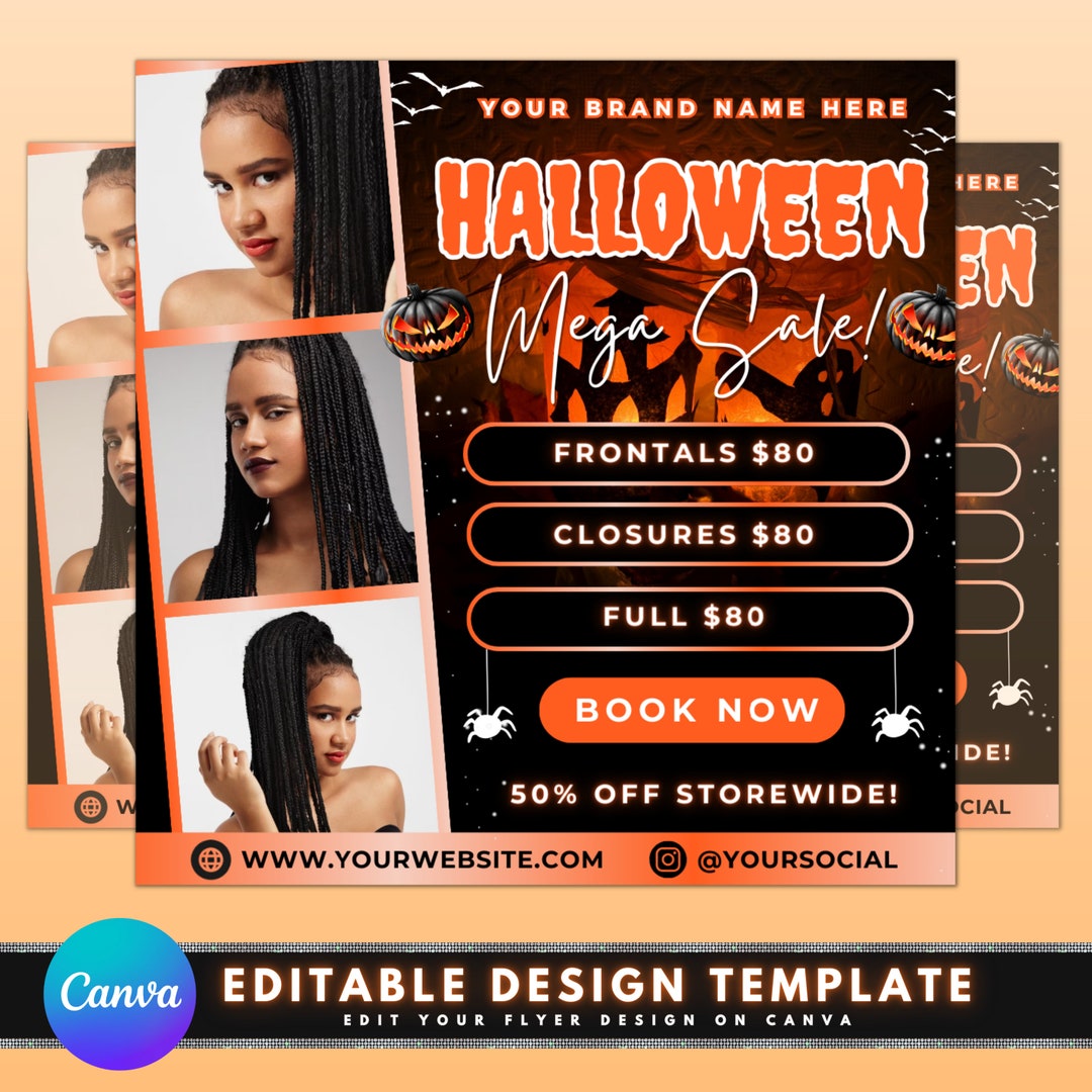 Halloween Specials Flyer, DIY Flyer Template Design, Spooky Deals Flyer ...