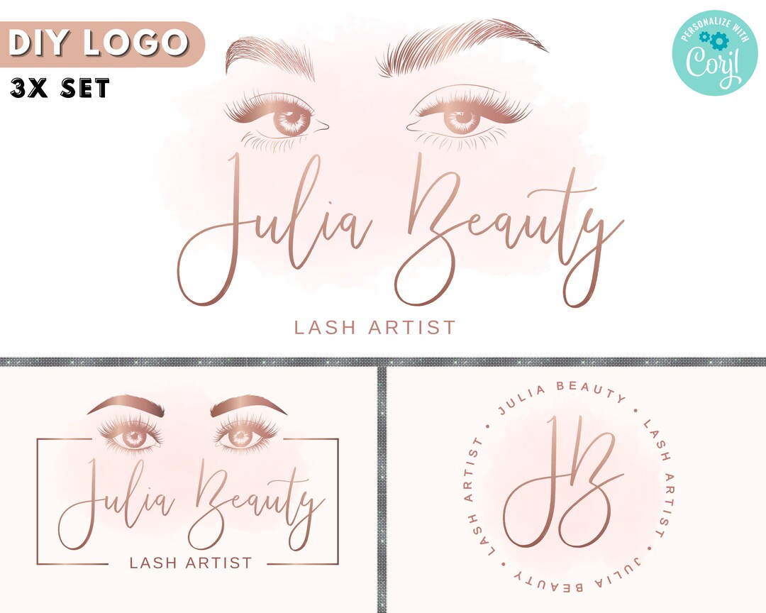 Lash Logo, DIY Logo Design Template, Beauty Logo, Eyelashes Logo ...