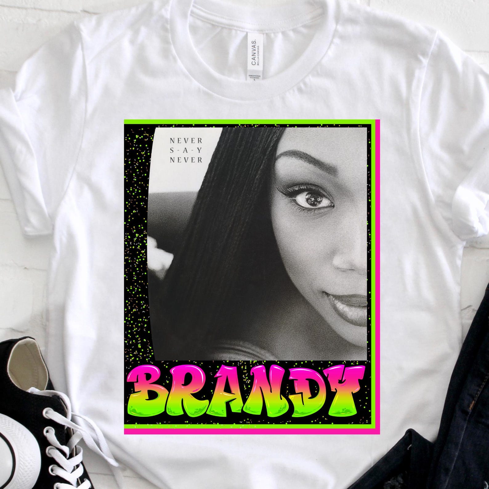R&B Icon Brandy 90s Inspired 'never Say Never' Album Tee - Unisex ...