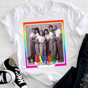 Living Single 90s TV Show Tee Rainbow Retro UNISEX Living Single T ...