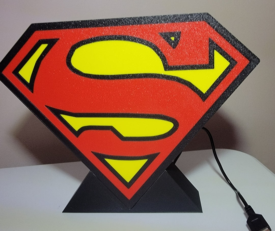 Superman DC Comics 3d Printed Light Box - Etsy