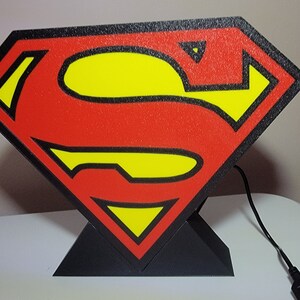 Superman DC Comics 3d Printed Light Box - Etsy