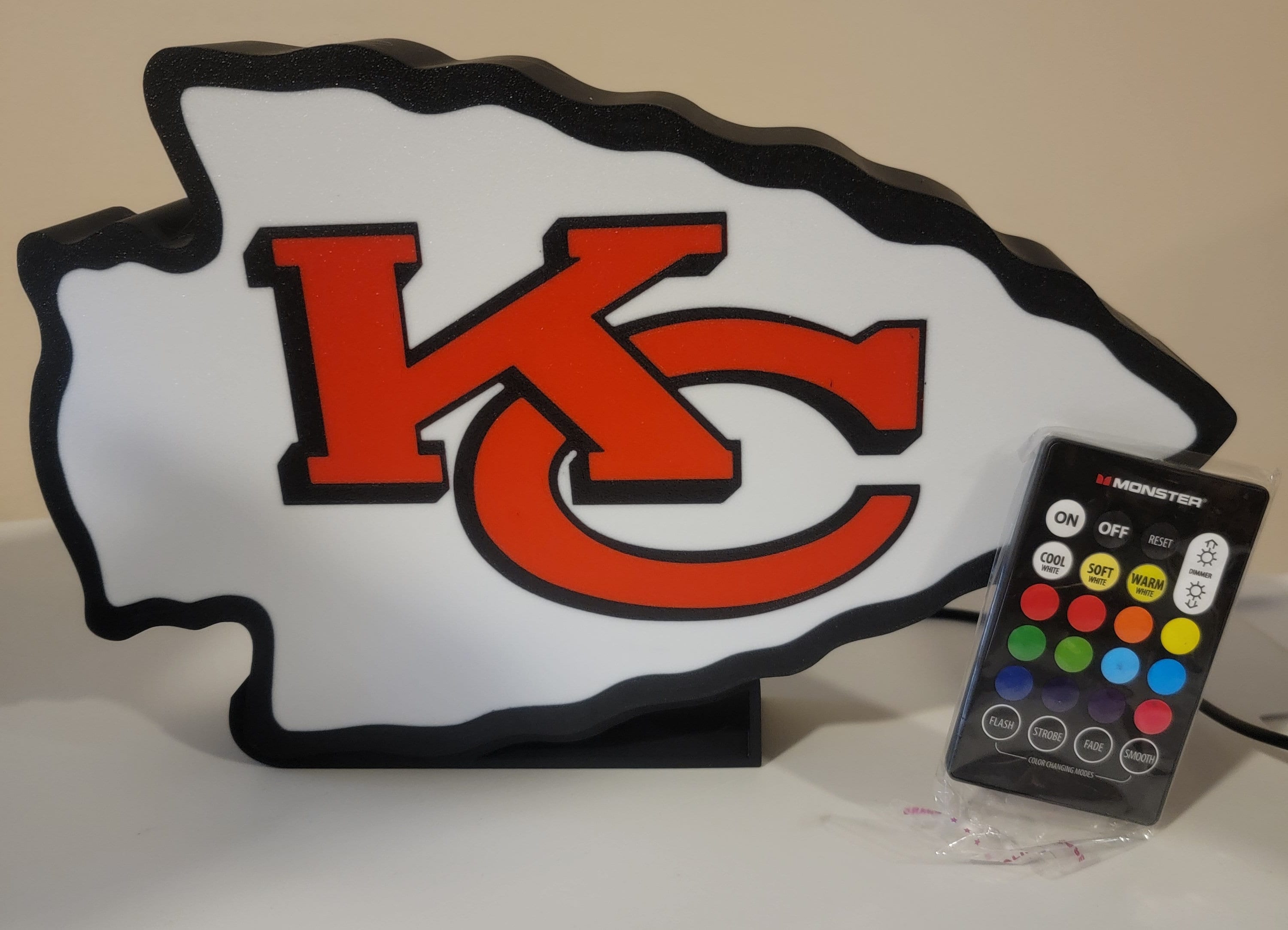 Kansas City Chiefs 3d Printed Light Box - Etsy