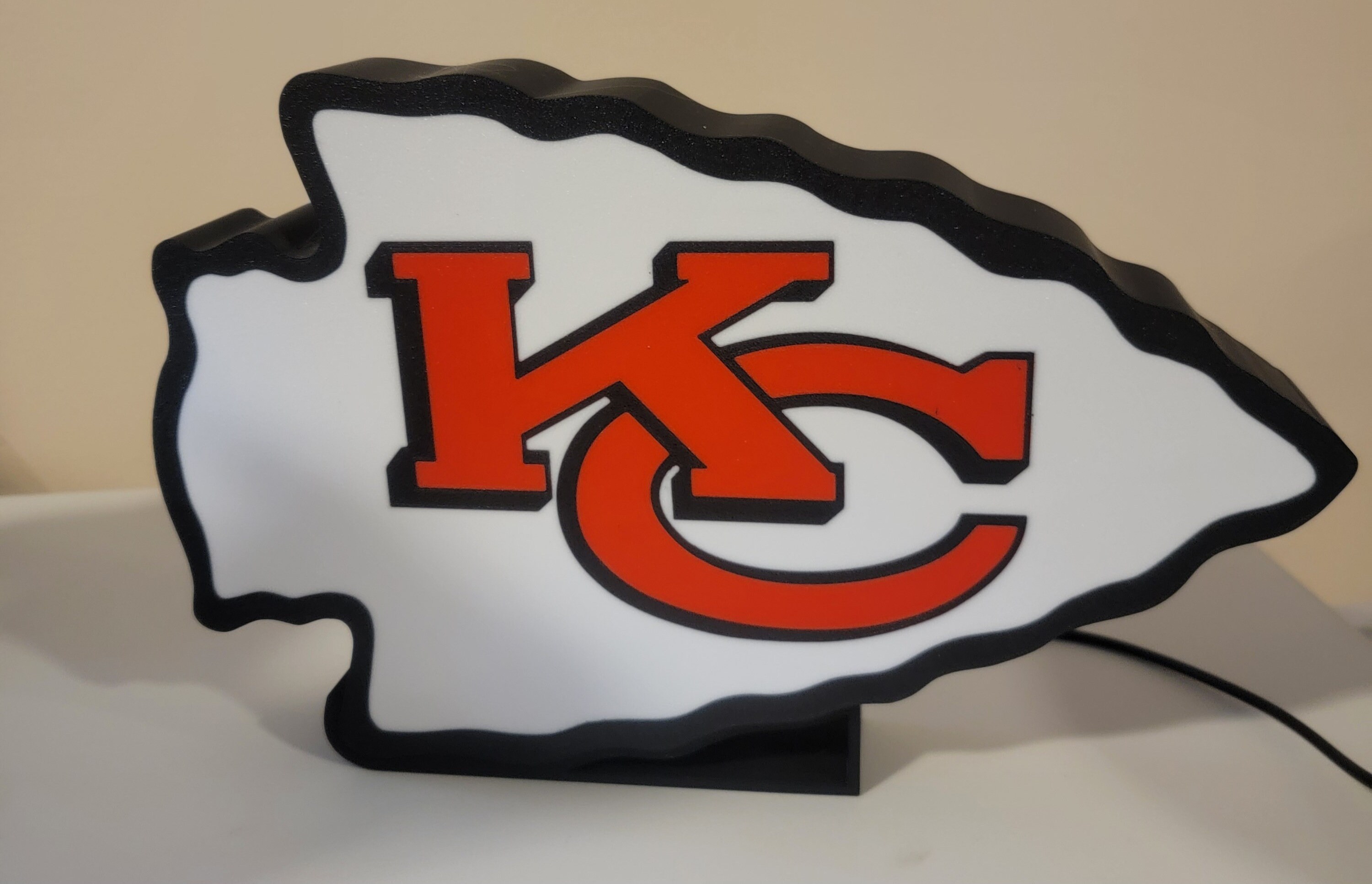 Kansas City Chiefs 3d Printed Light Box - Etsy