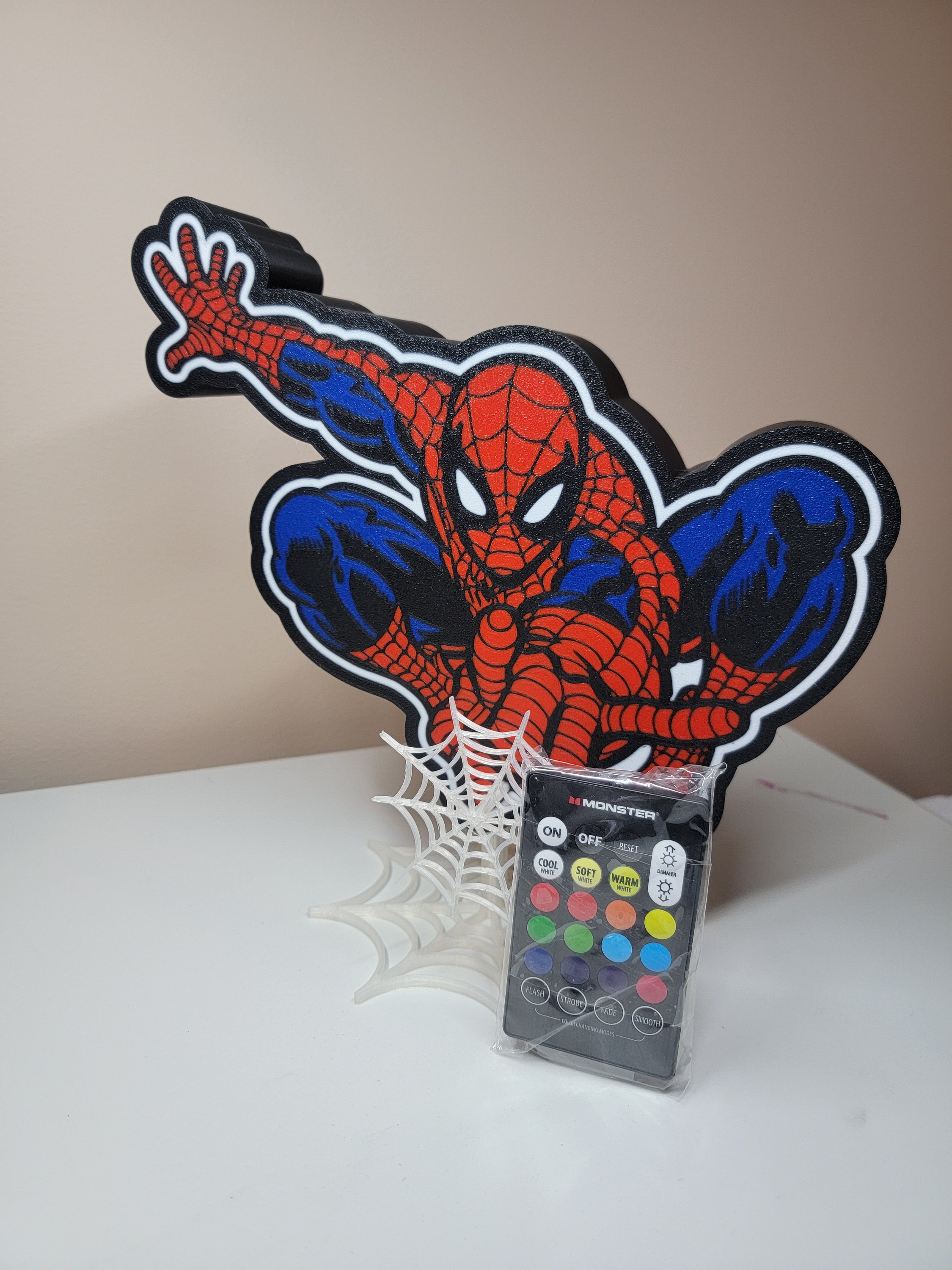 Marvel Spiderman 3d Printed Light Box - Etsy