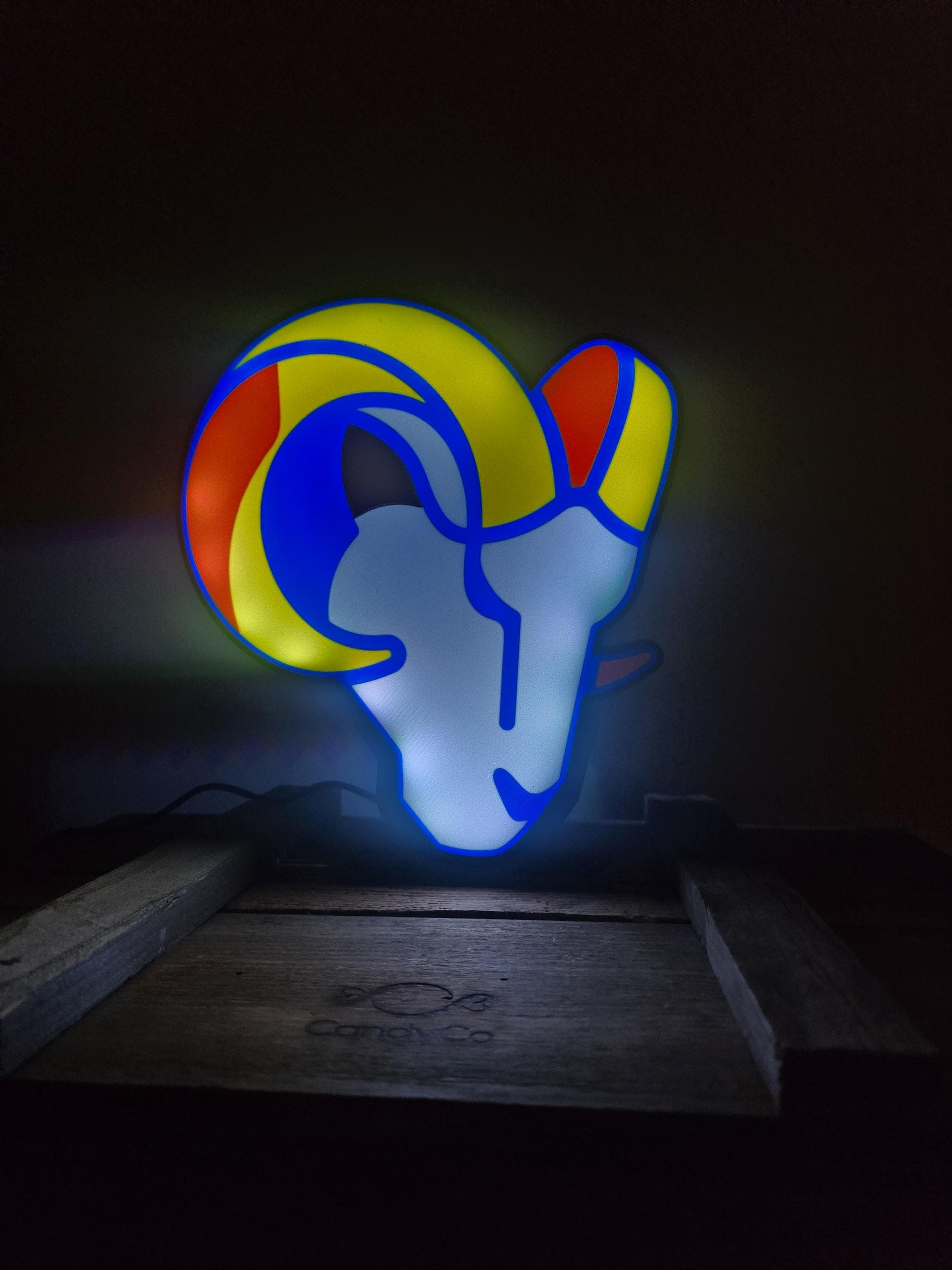 Los Angeles Rams 3D Printed Light Box - Etsy