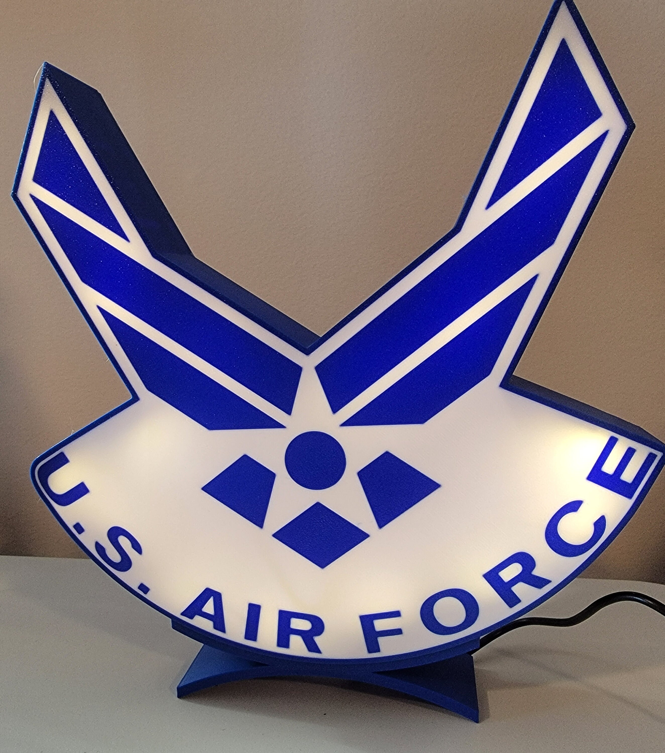 United States Air Force 3d Printed Light Box - Etsy