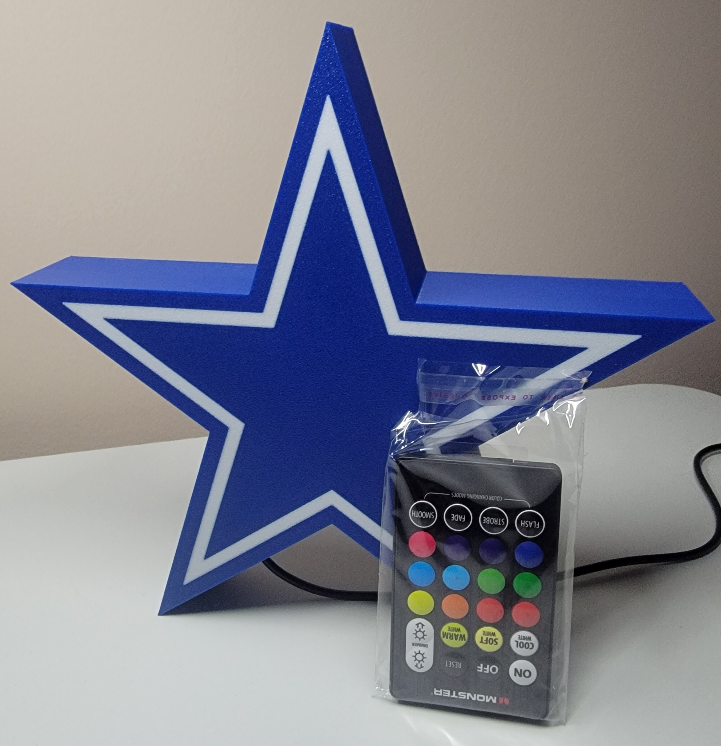 Dallas Cowboys 3d Printed Light Box - Etsy