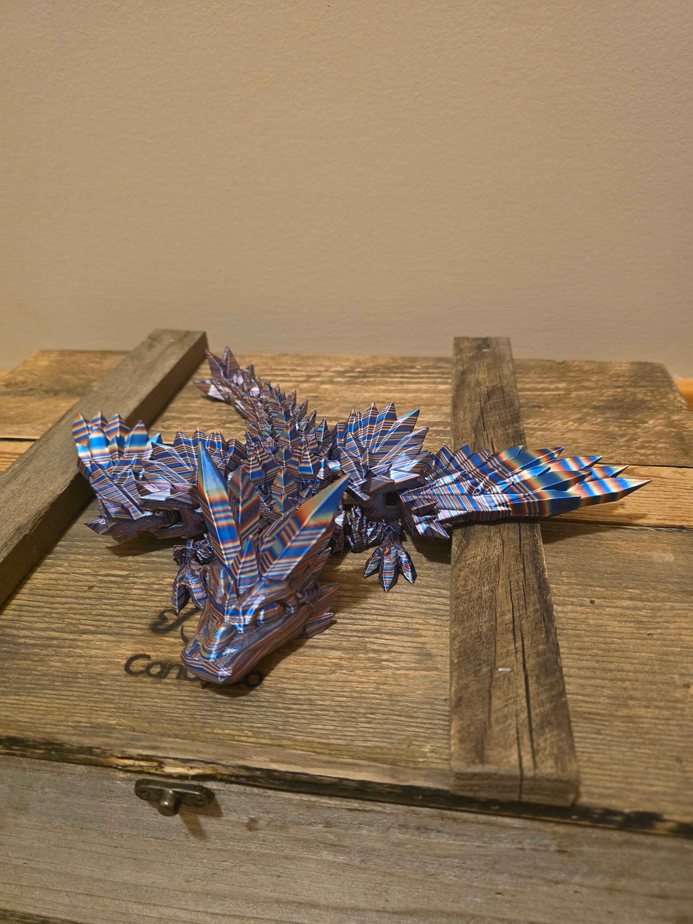 Crystal Dragon 3d Printed 12 Inches Long and 4.5 Inches Tall ...