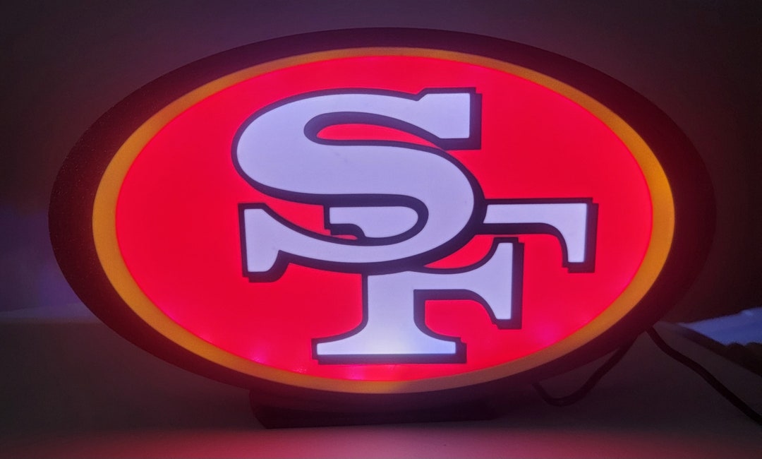 San Francisco 49ers 3d Printed Light Box - Etsy