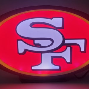San Francisco 49ers 3d Printed Light Box - Etsy