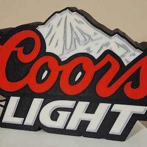 Coors Light Logo 3d Printed Light Box - Etsy