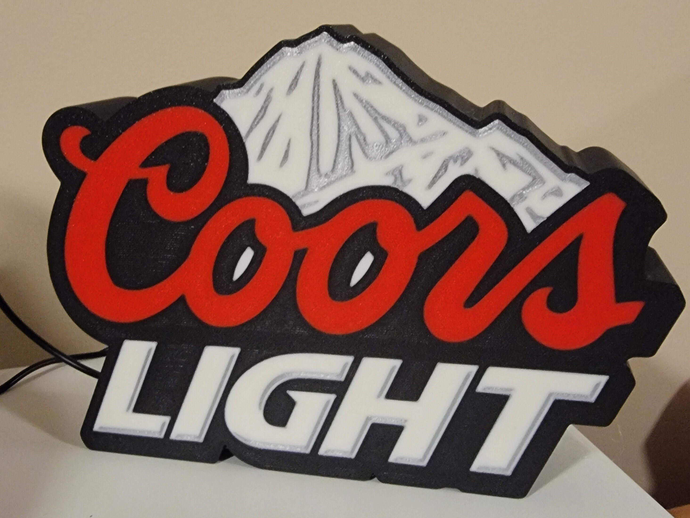 Coors Light Logo 3d Printed Light Box - Etsy