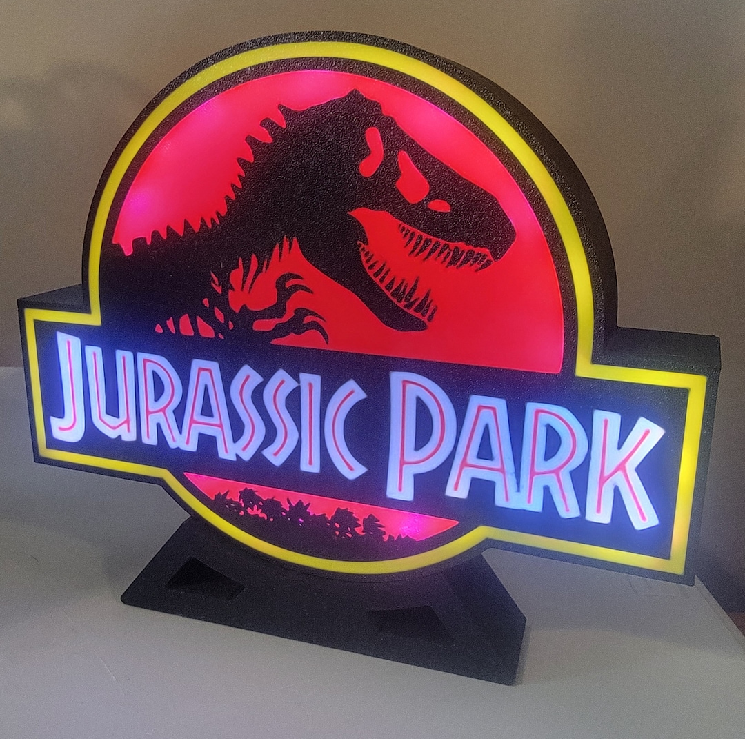 Jurassic Park 3d Printed Light Box - Etsy