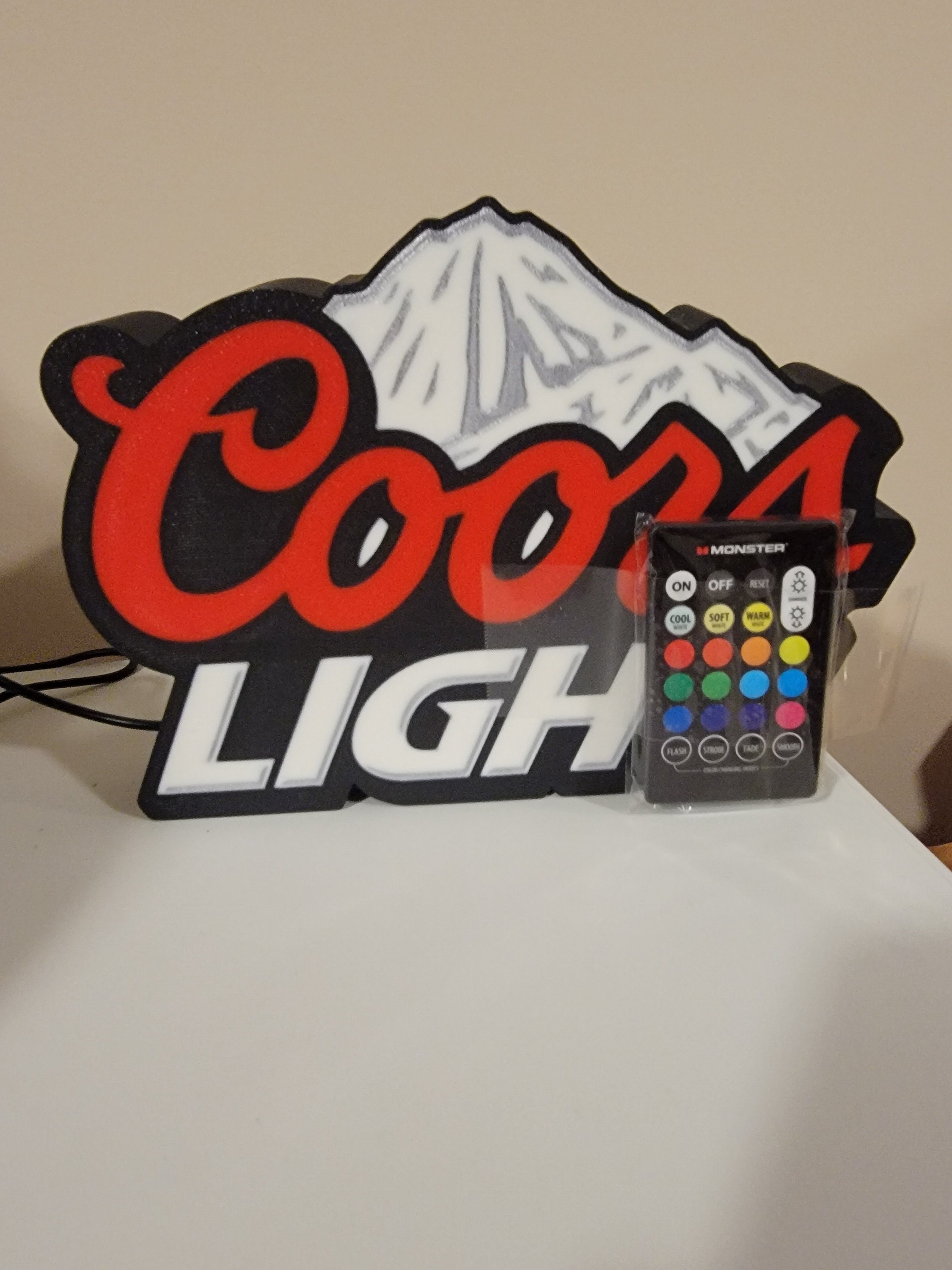 Coors Light Logo 3d Printed Light Box - Etsy