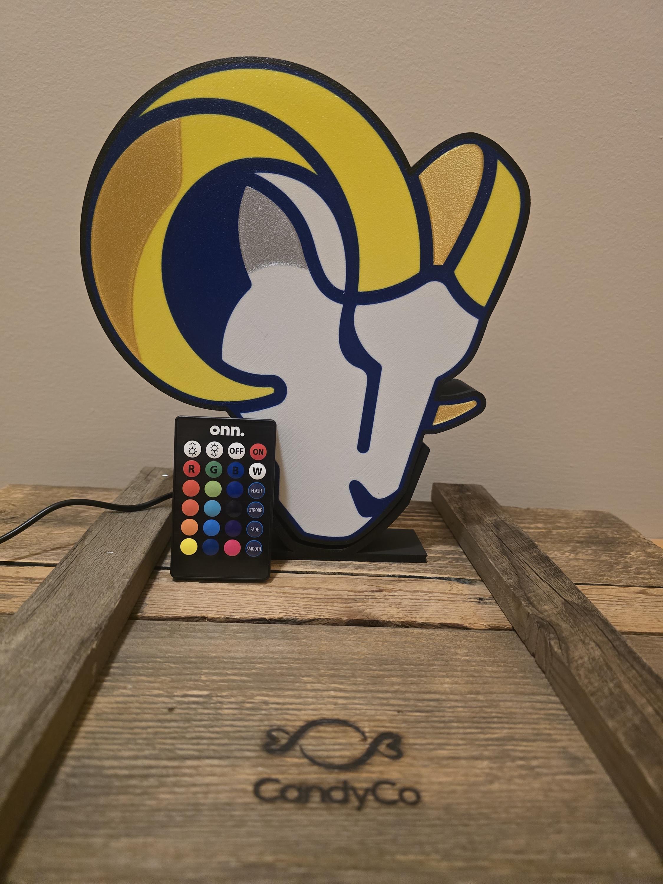 Los Angeles Rams 3D Printed Light Box - Etsy
