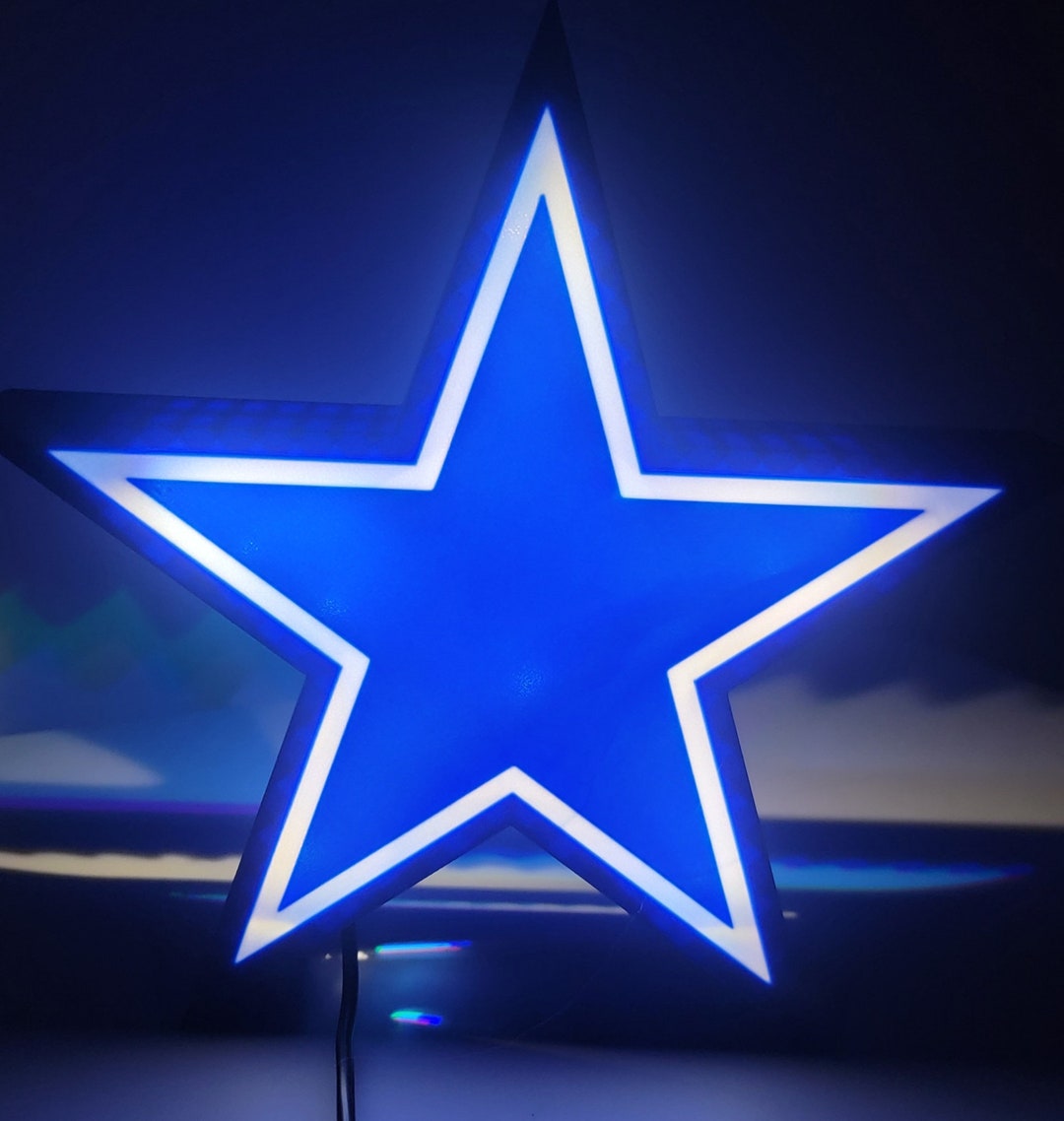 Dallas Cowboys 3d Printed Light Box - Etsy