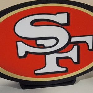 San Francisco 49ers 3d Printed Light Box - Etsy