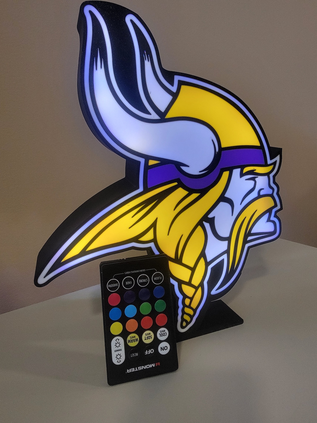 Minnesota Vikings 3d Printed Light Box - Etsy