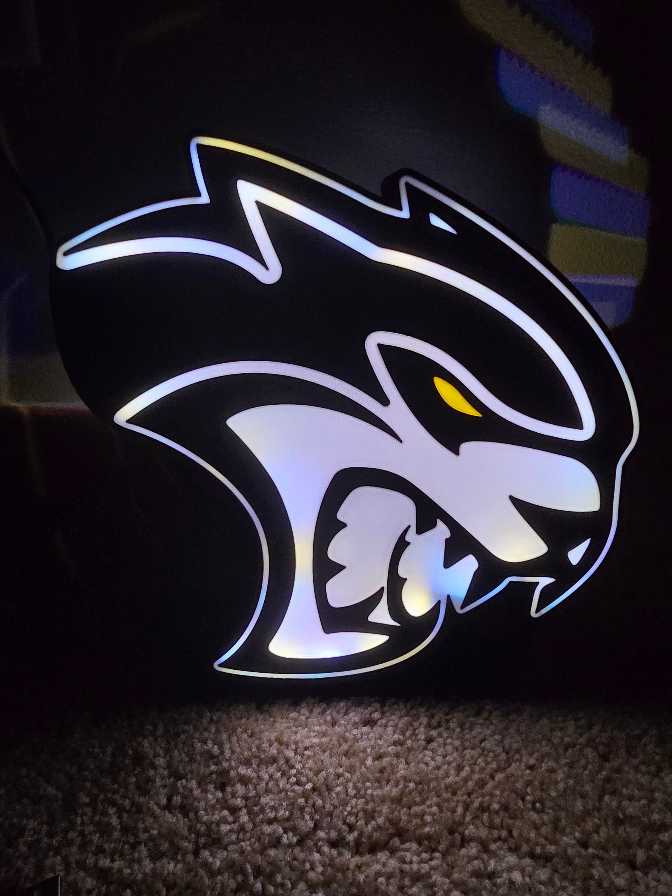 Dodge Hellcat 3d Printed Light Box - Etsy