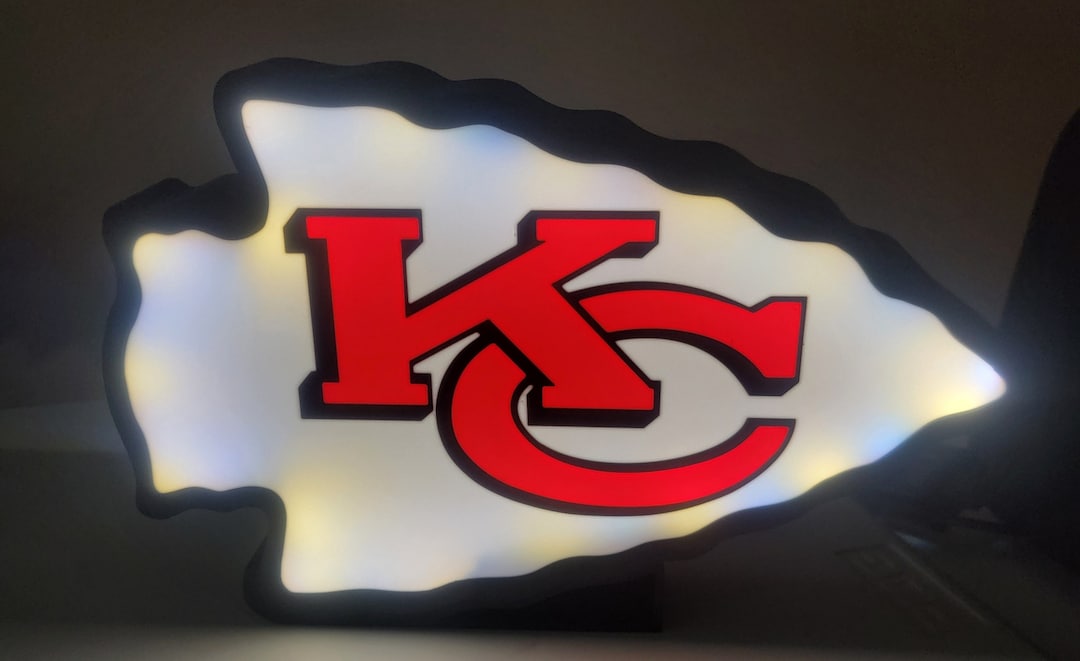 Kansas City Chiefs 3d Printed Light Box - Etsy
