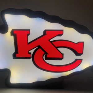 Kansas City Chiefs 3d Printed Light Box - Etsy