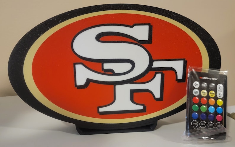 San Francisco 49ers 3d Printed Light Box - Etsy