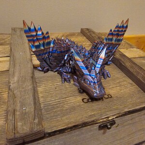 Crystal Dragon 3d Printed 12 Inches Long and 4.5 Inches Tall ...