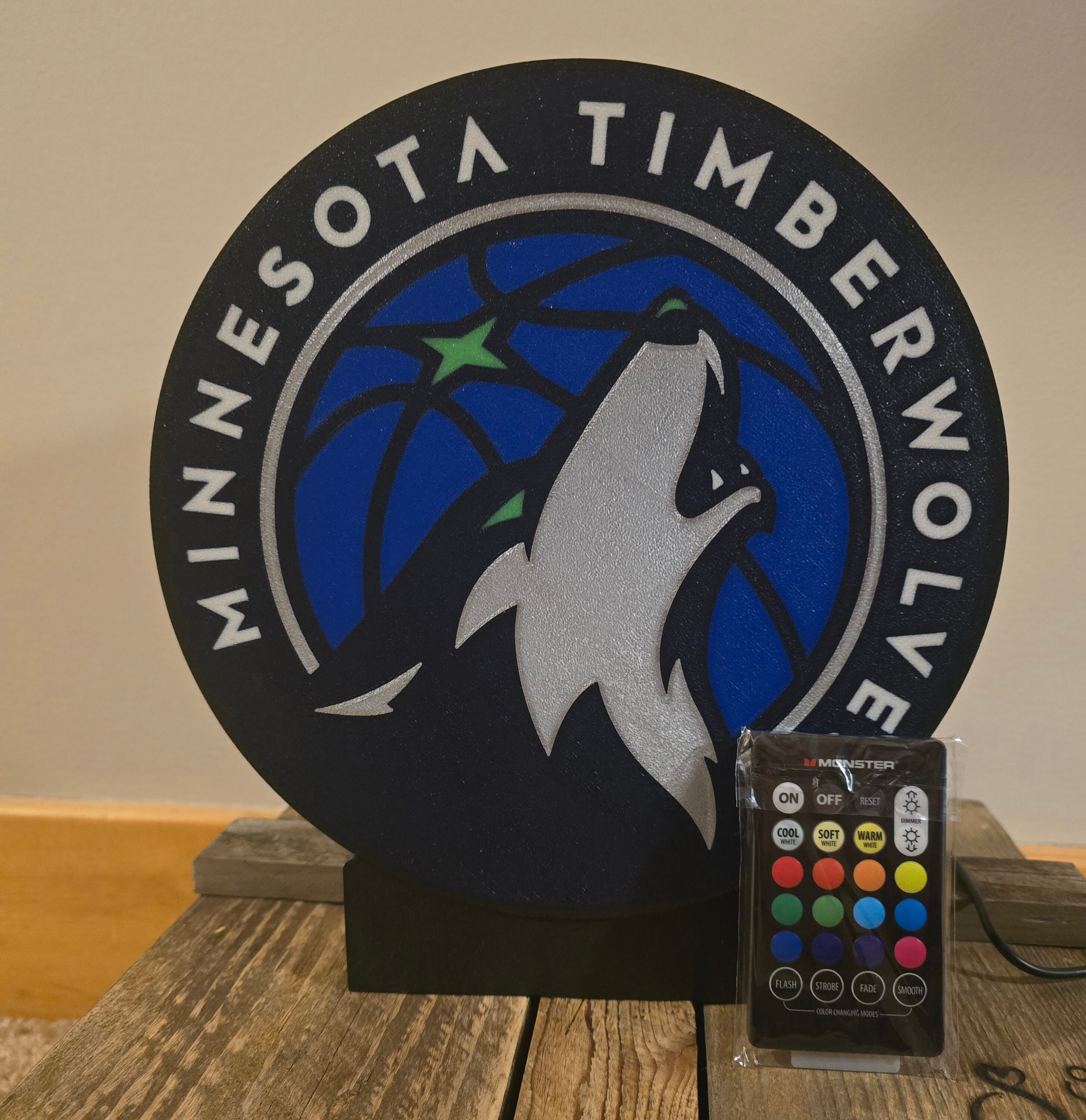 Minnesota Timberwolves 3d Printed Light Box - Etsy