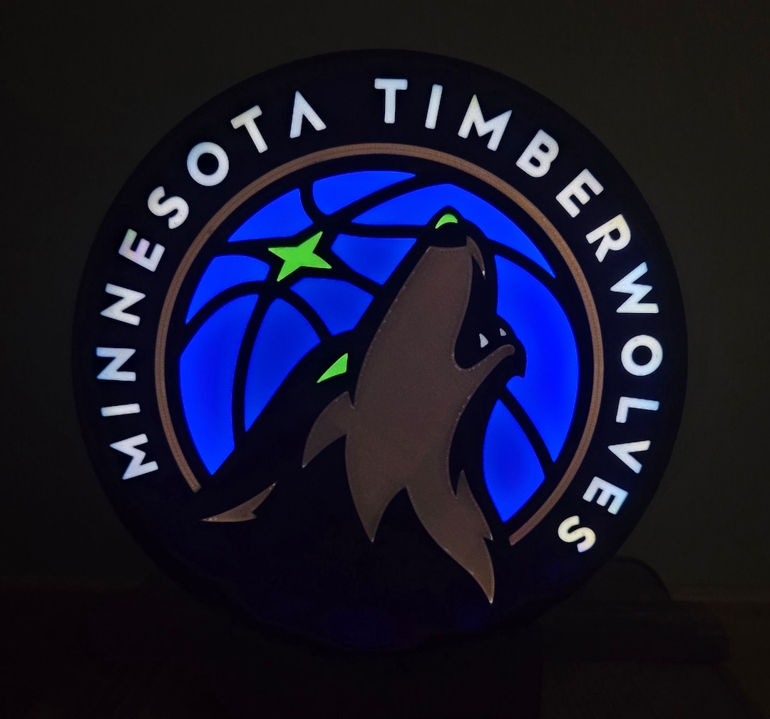 Minnesota Timberwolves 3d Printed Light Box - Etsy