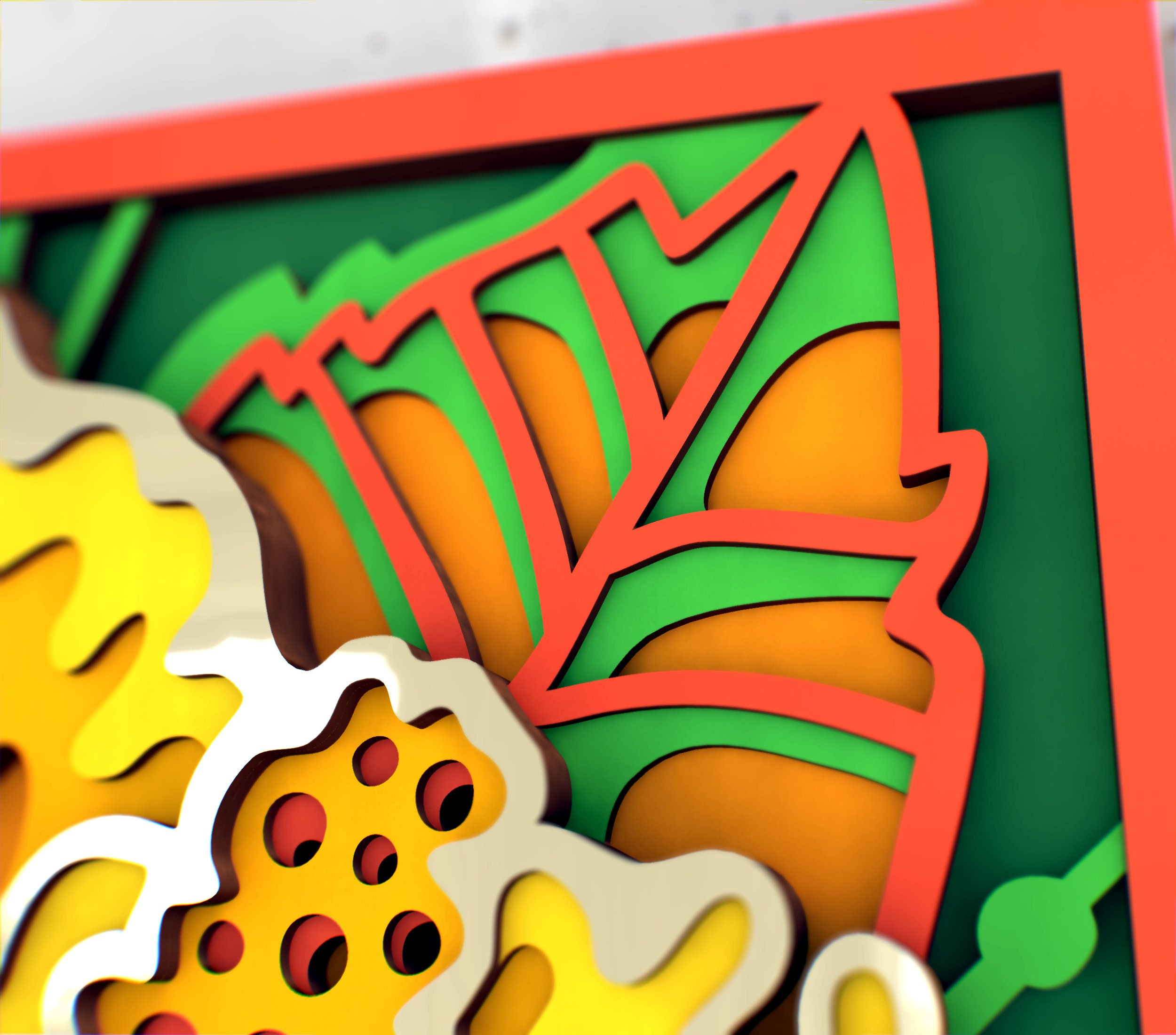 Hibiscus 3D Mandala Svg Multilayer Panel for Laser Cutting - Etsy