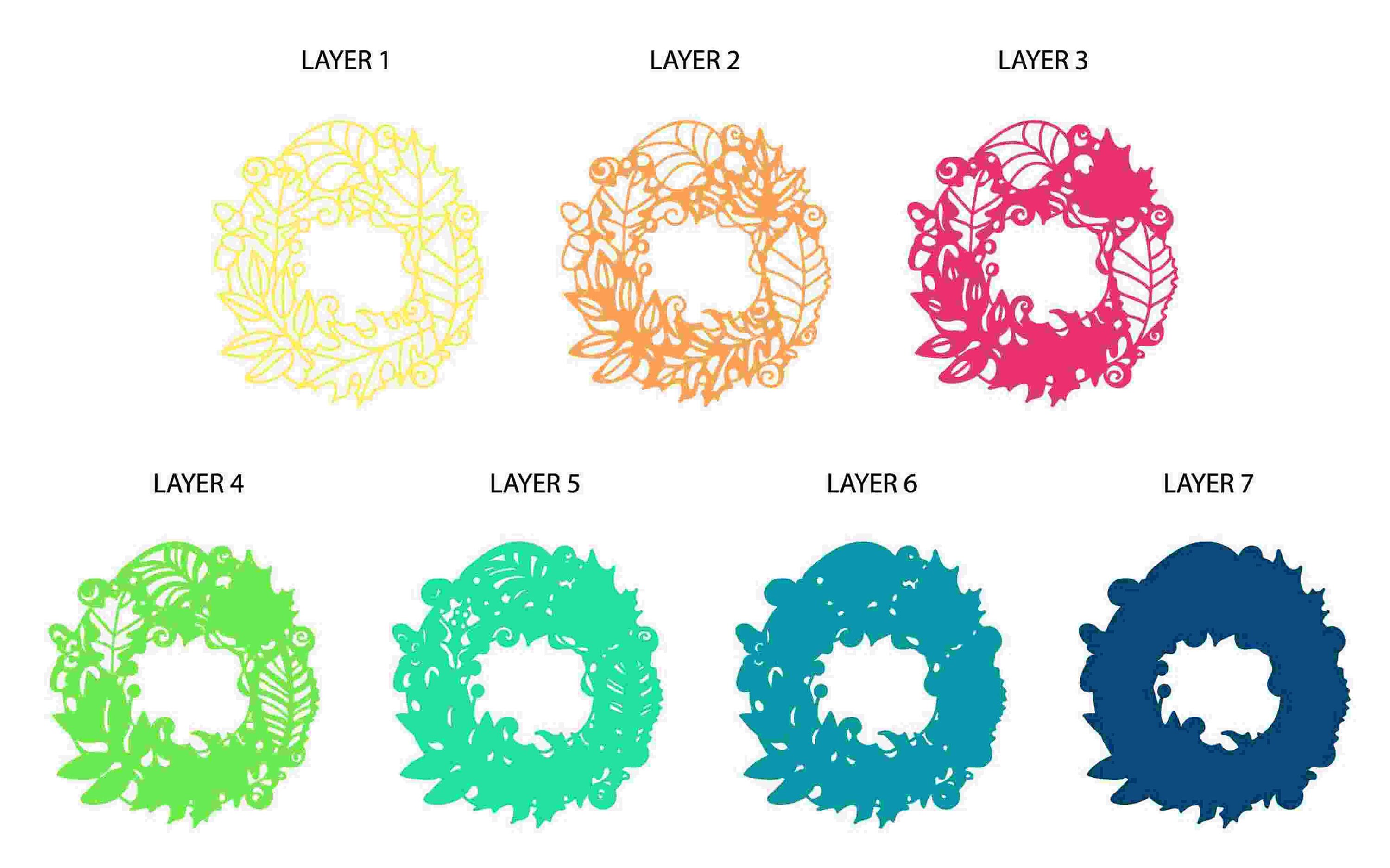 Fall Autumn Wreath of Leaves 3D Mandala Svg Files Halloween | Etsy