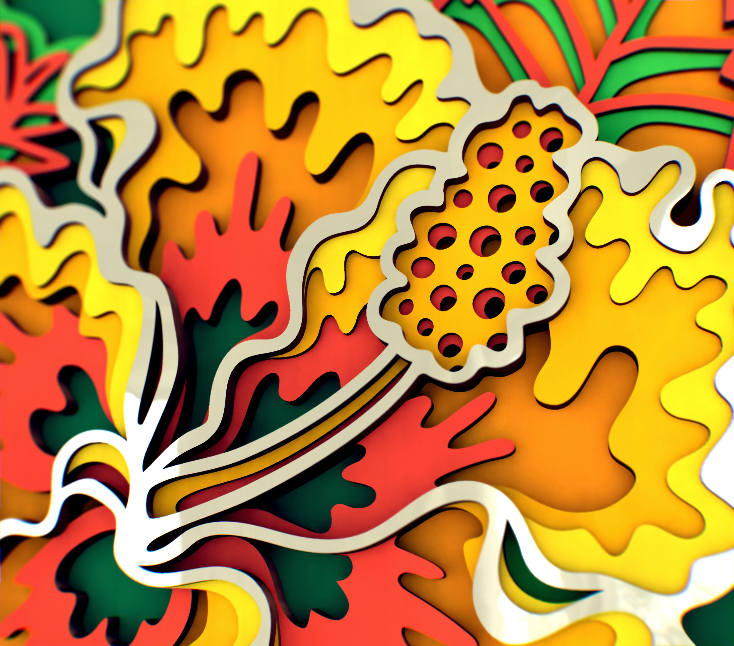 Hibiscus 3D Mandala Svg Multilayer Panel for Laser Cutting - Etsy