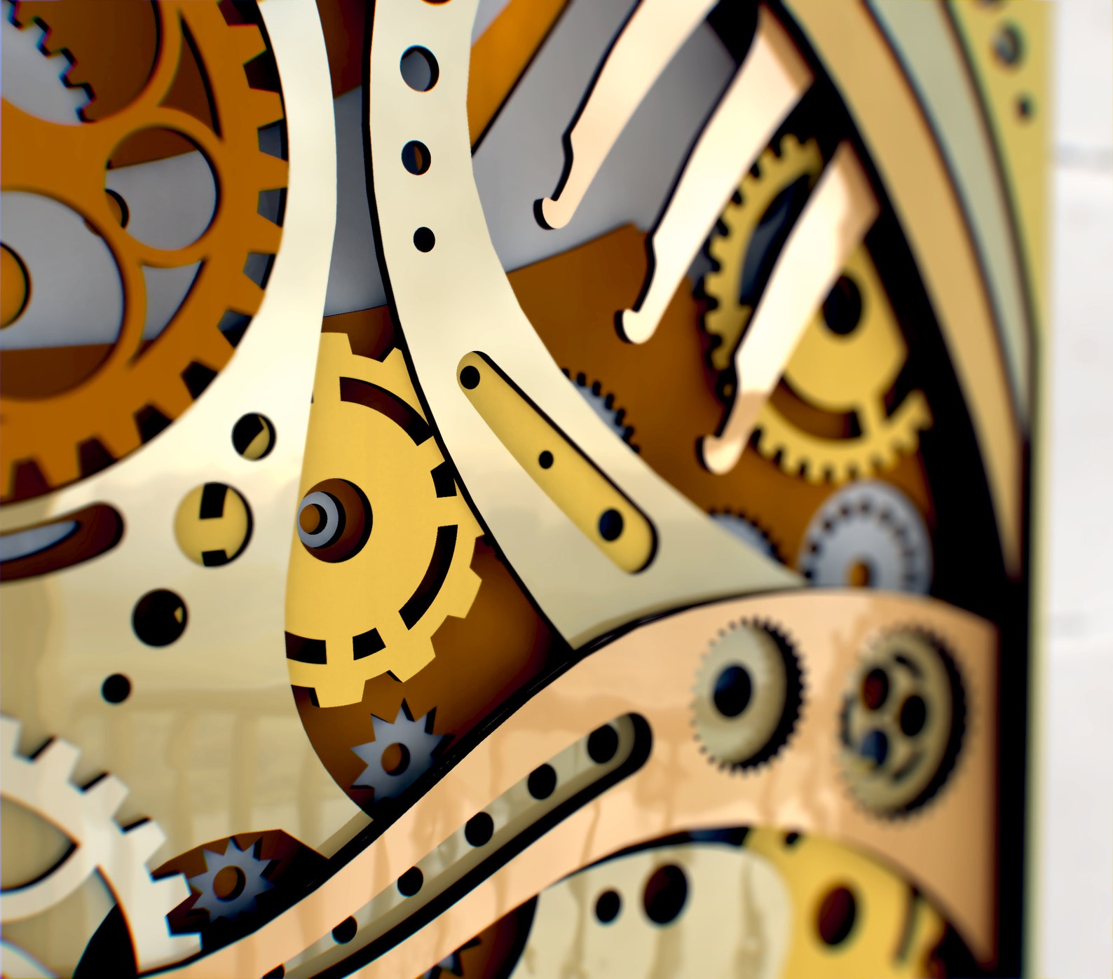Steampunk Mechanics 3D Mandala Svg, Steampunk Style Multilayer Panel ...