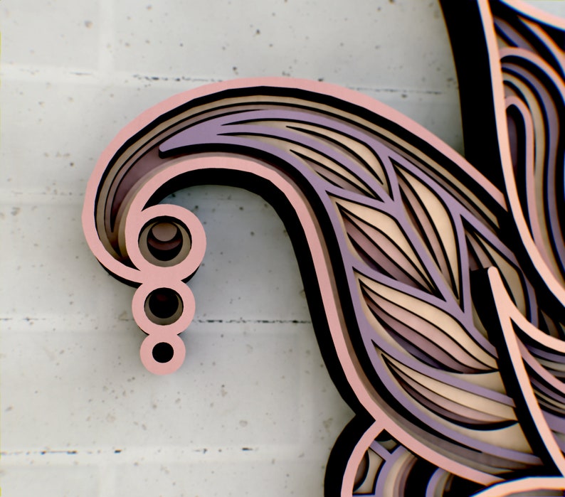 Lotus Banas Lotos- 3D Zentangle Art SVG ,DFX Multilayer Cutting Files ...