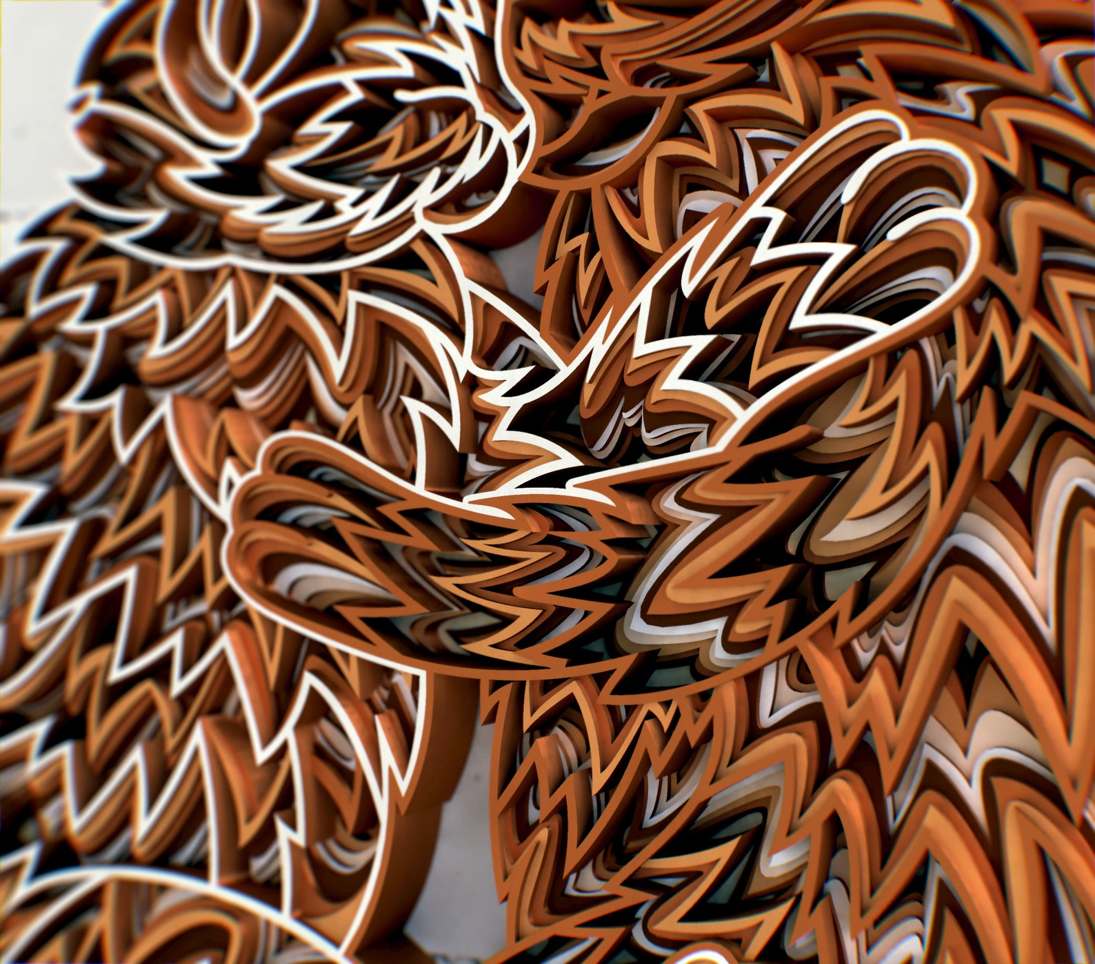 Cats Zentangle 3D Mandala Svg Files Multilayer Panel for - Etsy