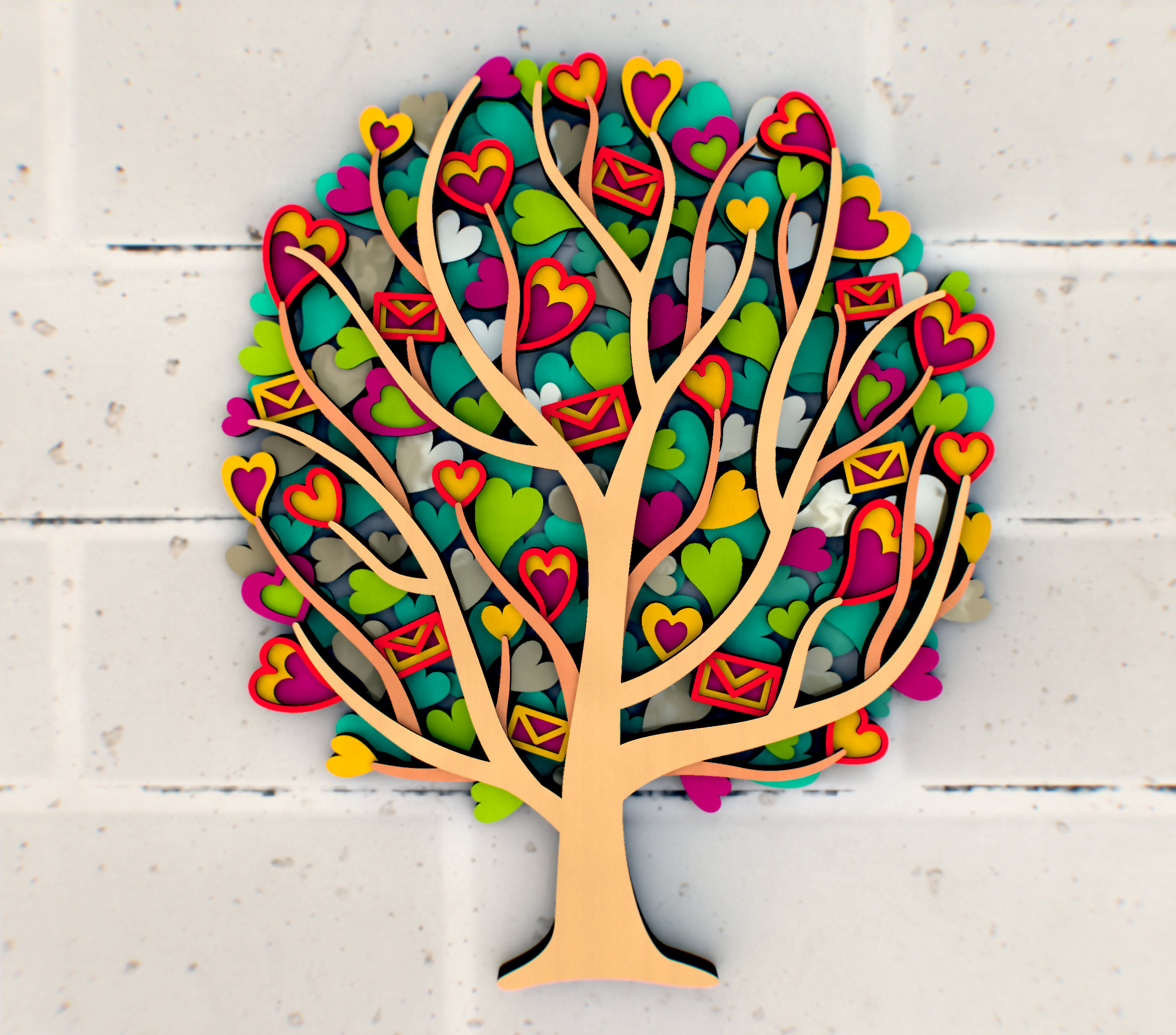 Family Heart Tree 3D Mandala Svg, Multilayer Panel for Laser Cutting ...