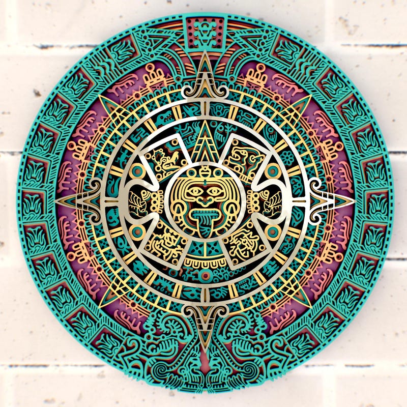 Aztec Calendar Svg - Etsy