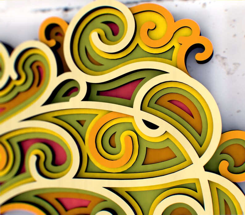 Coffee Tree Mandala Svg Multilayer Panel for Laser Cutting - Etsy