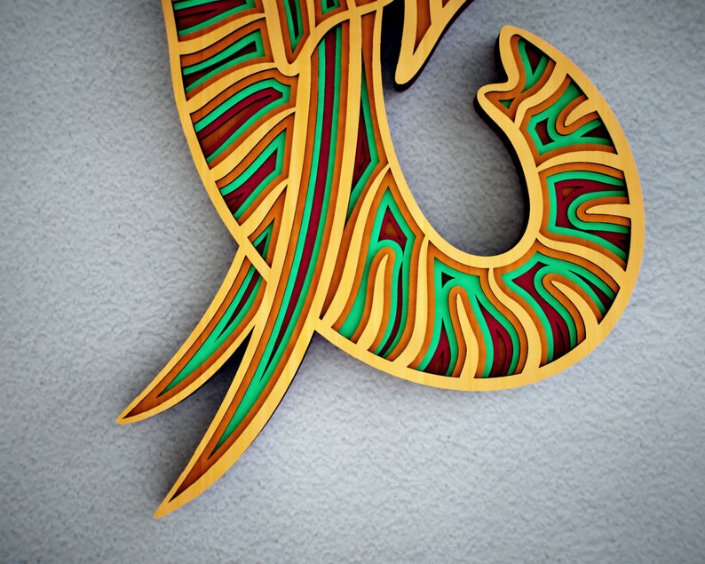 3D Elephant Zentangle SVG Files Multilayer Panel for Laser - Etsy