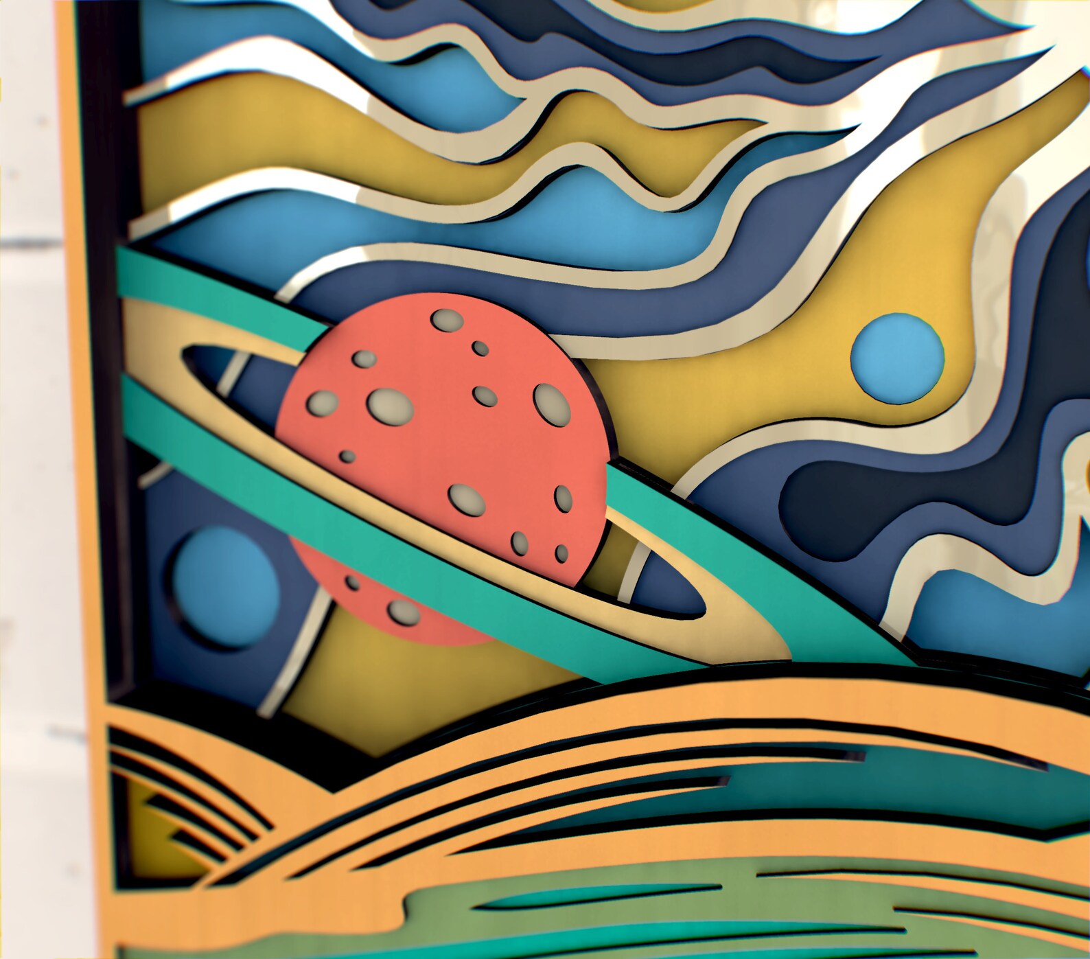 Galaxy Nebula 3D Mandala svg Multilayer Panel for Laser | Etsy