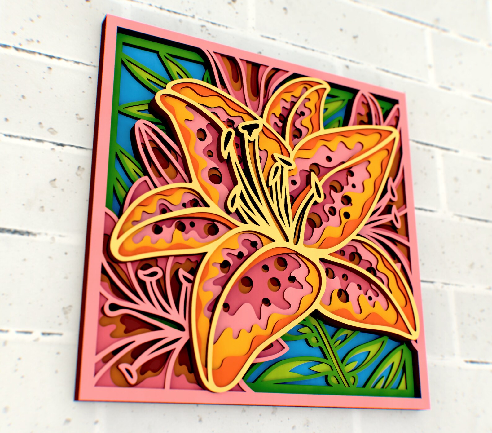 Tiger Lily 3d Mandala Svg Flower Multilayer Papercraft Files | Etsy