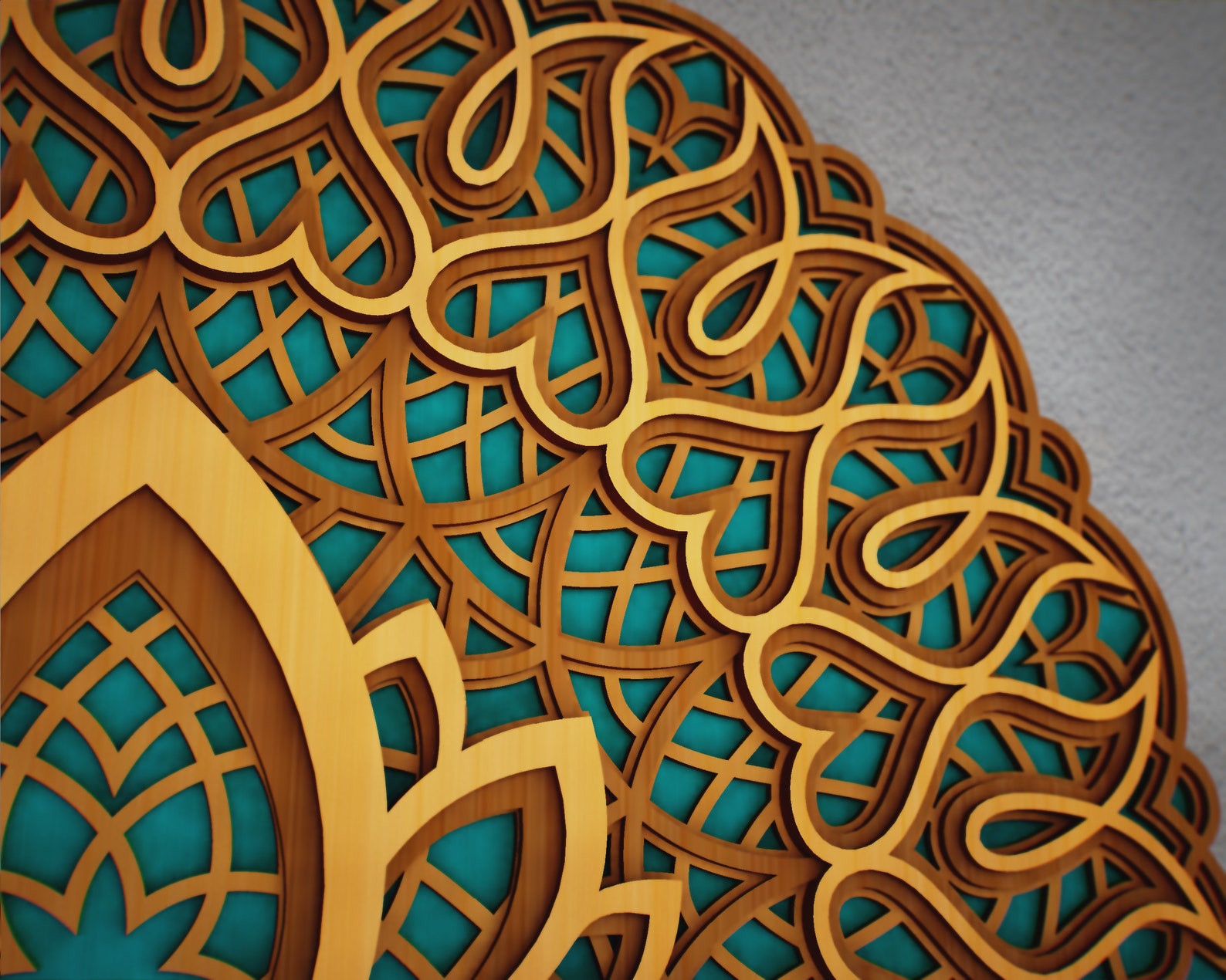 Lotus Mandala Dakatia, 3D Panel SVG Files, DFX Multilayer Mandala ...