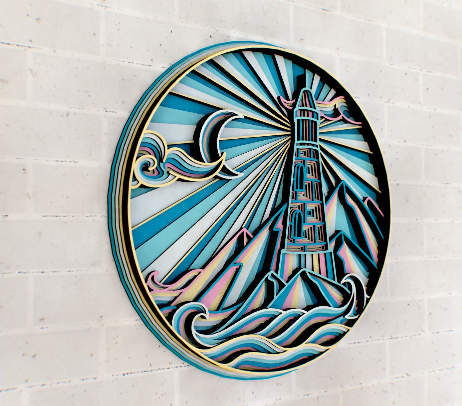 Lighthouse 3D Mandala SVG Files Patterns Files for Laser - Etsy