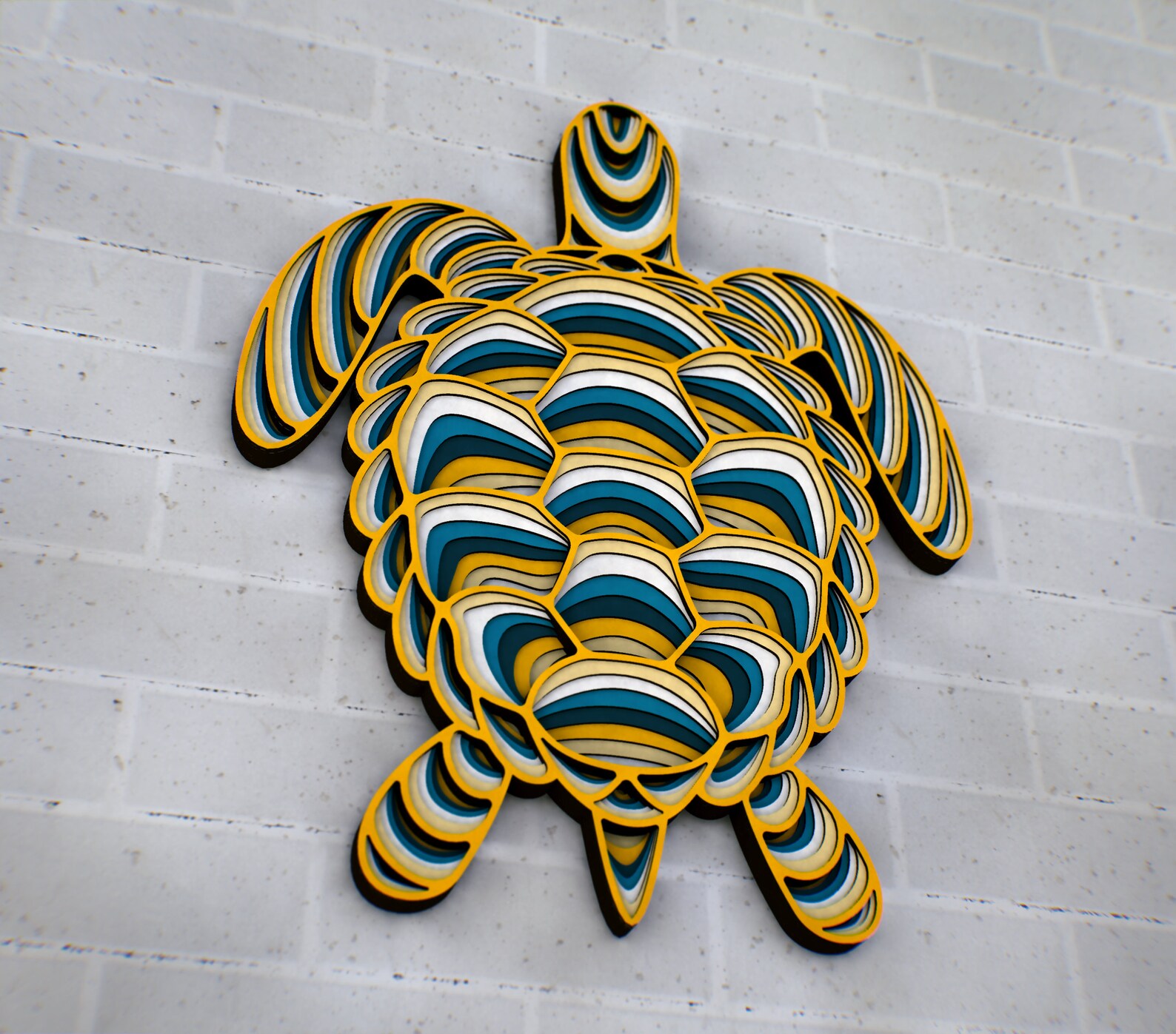 3D Turtle Zentangle SVG 3D Multilayer Panel SVG Files for | Etsy