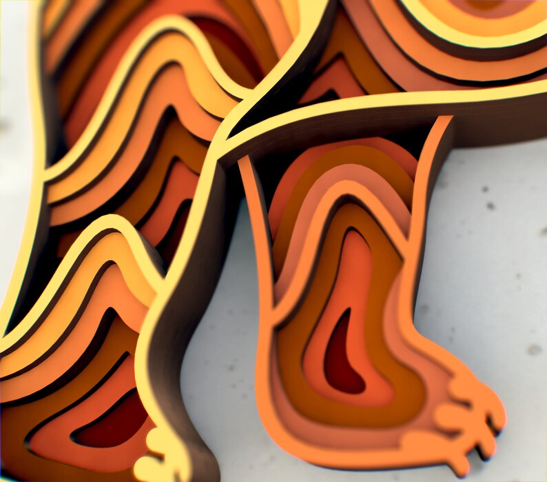 Bear Zentangle 3D Mandala Svg Multilayer Panel for Laser | Etsy