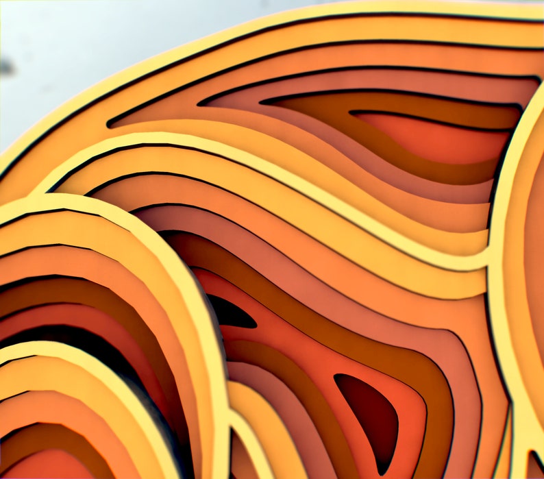 Bear Zentangle 3D Mandala Svg Multilayer Panel for Laser - Etsy