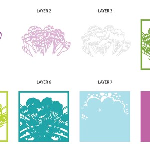 Crocus Flowers Svg, Multilayer Papercraft Files for Cricut, Layered SVG ...