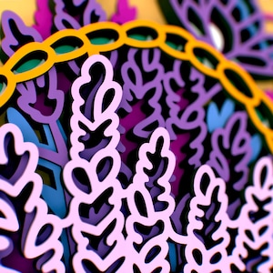 Lavender in a Basket 3D Svg Mandala Files, Multilayer Panel for Laser ...